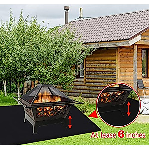 SIRUITON Large Under Grill Mats, 75″x36 inch Under BBQ Mat Protect Decks and Patios from Grease Splatter, Absorbent Oil Reusable and Washable, Fire Pit Ember Mat