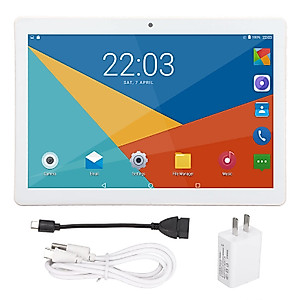 Septpenta 10in Kids Tablet, 2GB and 32GB Memory, Octa Core Processor, 1960X1080 IPS HD Touchscreen and a Wide 178 Degree Viewing Angle, Portable Tablet PC for Web Browsing and Video Playback(Gold)