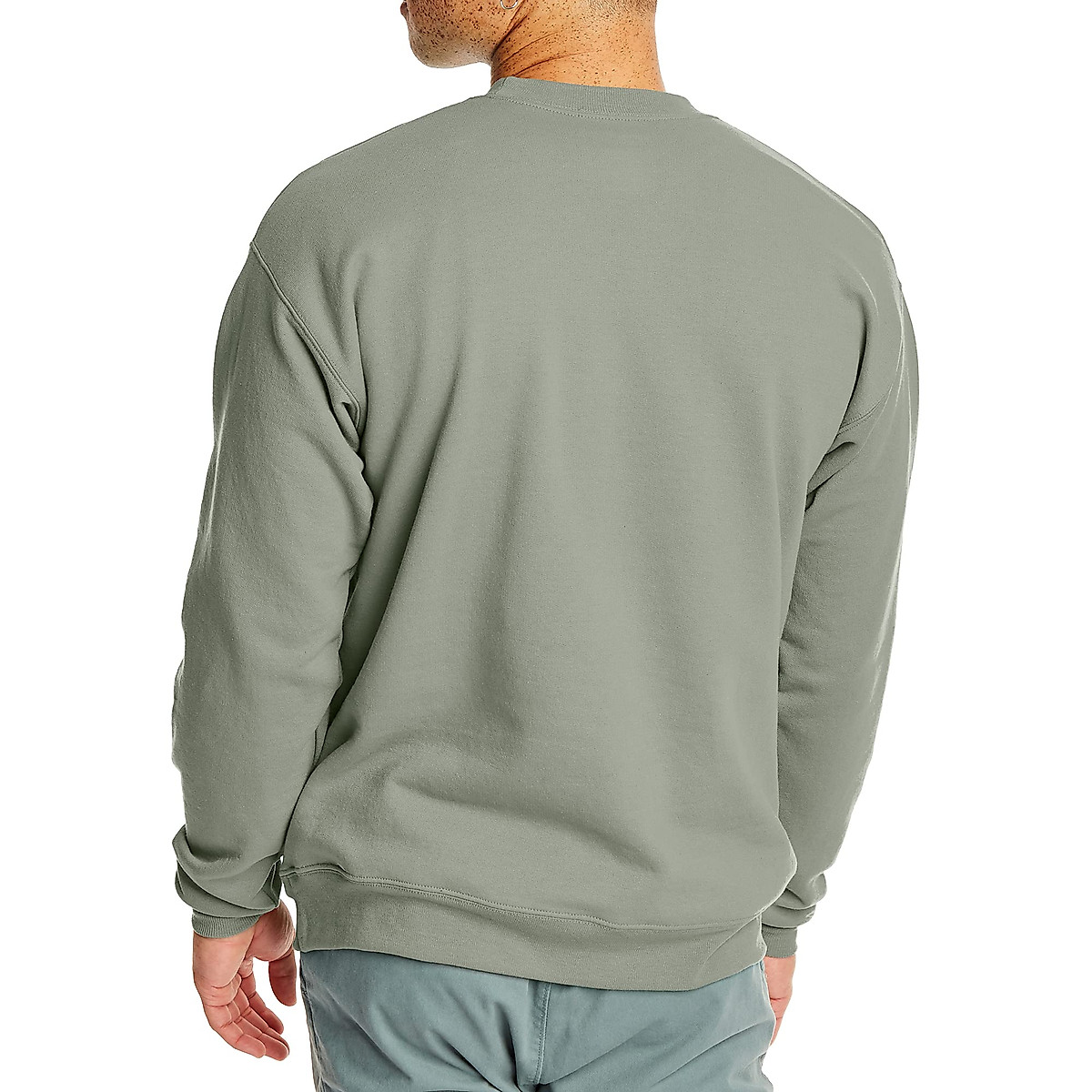 Hanes mens Ecosmart Sweatshirt, Stonewashed Green, X-Large US