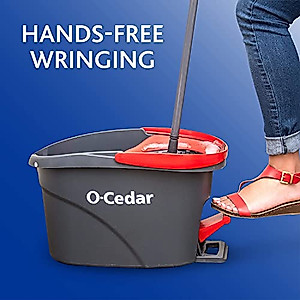 O-Cedar System Easy Wring Spin Mop & Bucket with 3 Extra Refills