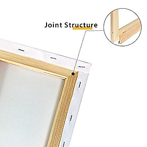 PHOENIX Watercolor Stretched Canvases, 10x20 Inch/4 Pack - 8 Oz, 3/4 Inch Profile, 100% Cotton Triple Primed White Blank Canvases for Watercolor, Acrylic, Gouache, Tempera, Crafts & Pouring Art