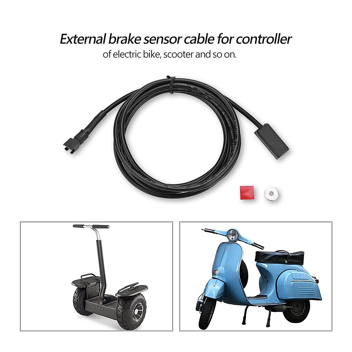 Electric Bike Brake Switch Cable,Electric Bike Brake Cable,rake Cut Off Sensor SM/Waterproof Connector Electric Bike Cut Power Off Mechanical Hydraulic Brake Sensor for E Bike
