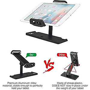 UZOPI Mavic Mini Air Pro Platinum Spark Accessories Tablet Holder – Aluminum Adjustable Remote Controller Bracket Mount Extender with Neck Lanyard Strap for 4-12 Inch Phone Tablets