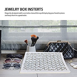 Cabilock 4pcs Box jewelry box pad jewelry tray insert showcase dsiplay insert jewelry display for selling jewelry showcase pads jewelry insert pad foam insert jewelry rack white sponge ring