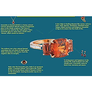 LMDPRAJAPATIS 9.25 Carat Natural Garnet Stone Statement Gold Adjustable Ring For Men And Women