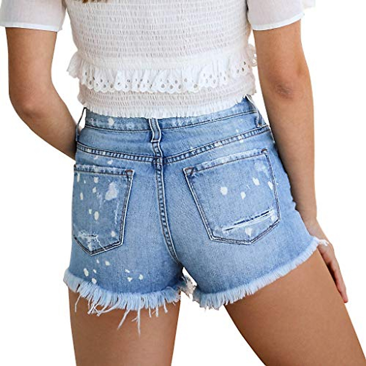 Fashion Slim Shorts ,THENLIAN Women Ladies Tassels Jeans Skinny Zipper Hot Pants Shorts Denim (L, Blue)