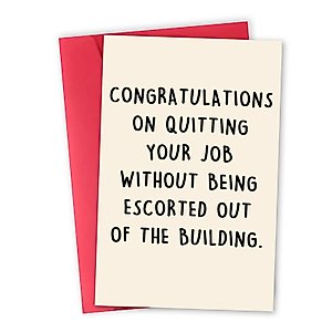 Naughty Leaving Card for Him Her, Happy Farewell Card for Him Her, Humor Going Away Gifts for Coworker Colleagues, Unique Leaving Gift Ideas for Work Bestie，New Job Card