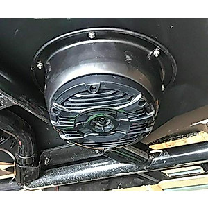 Pair of Universal Angled Speaker Enclosures Boxes Pods Surface Mount for Install of 6.5 Inch Speakers or Smaller