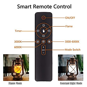 Vintage Lantern LED Battery Powered Camping Lamp Outdoor Hanging Lantern Flickering Flame Rechargeable Retro Lanterns Remote Control 4 Modes Light Non-Solar 2 Pack