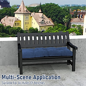 ROFIELTY Bench Cushion 36 inch, Non Slip Thickened Piano Bench Cushion, Durable Outdoor/Indoor Bench Seat Pads (36x14x4 inch, [ Indoor ] Dark Blue)