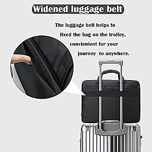 Briefcase Bag 15.6 Inch Laptop Messenger Bag Business Office Bag for Men Women, Waterproof Stylish Nylon Multi-Functional Shoulder Bag fit for Computer Notebook MacBook Hp Dell Lenovo Asus Apple