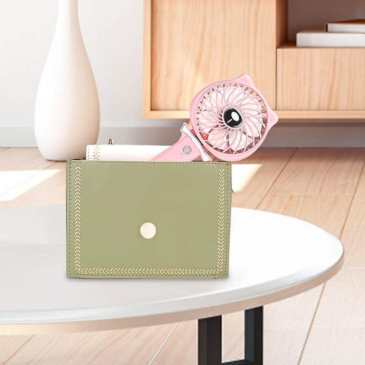 TriPole Mini Handheld Fan 2600mAh Battery Operated Fan 3 Speed Adjustable USB Rechargeable Small Portable Personal Fan Foldable Stroller Desk Table Fan for Kids Girls Woman Home Office Outdoor Travel