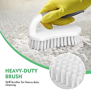 SetSail Scrub Brush, Heavy-Duty Scrub Brushes for Cleaning with Stiff Bristles Cleaning Brush for Shower, Bathroom, Carpet, Kitchen and Bathtub Scrubber - 2 Pack