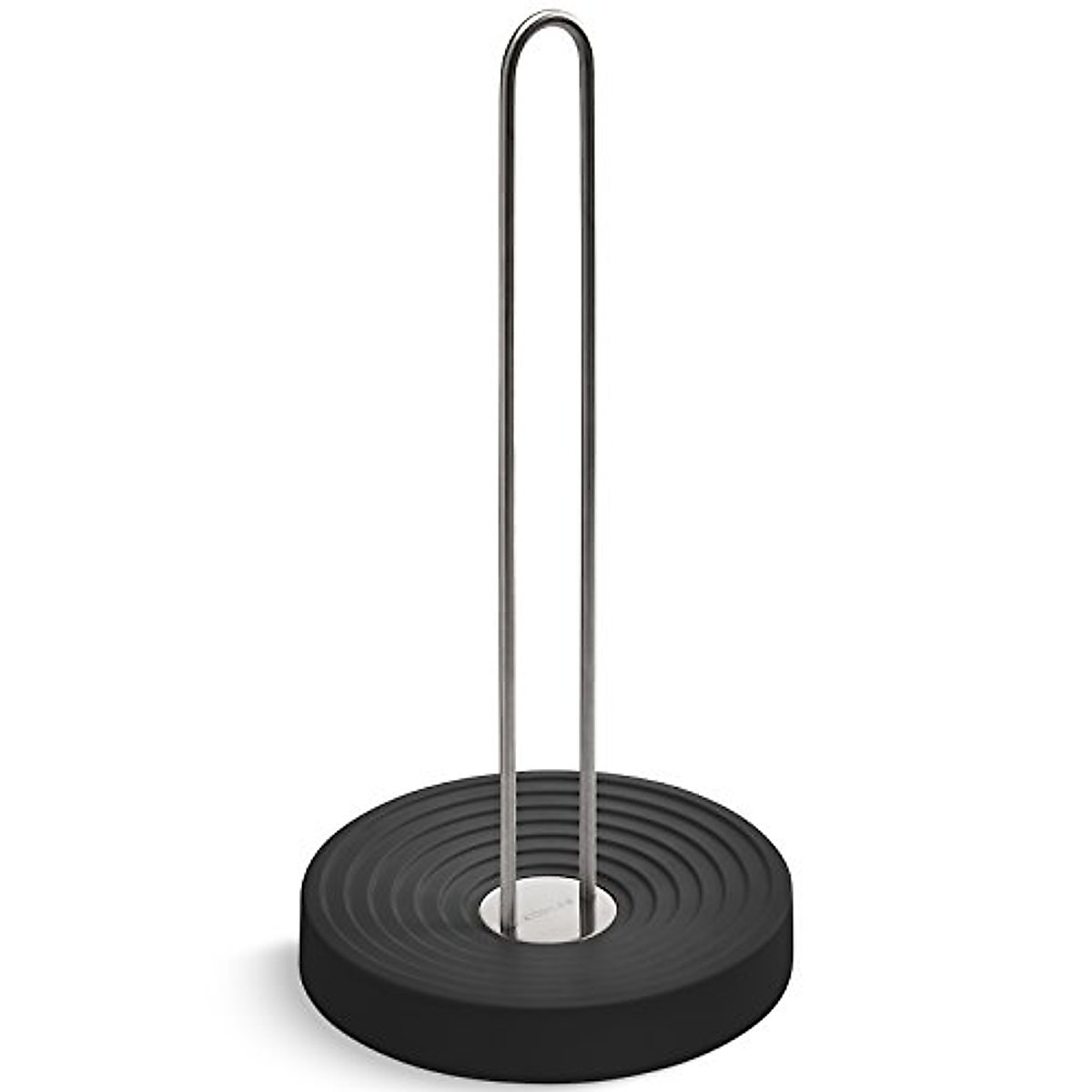 KOHLER Paper Towel Holder with Weighted Base, Tension Loop, Quick One Handed Tear, (Fits Standard and Oversized Rolls), Charcoal