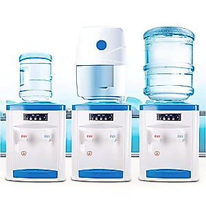 SNKOURIN Water Cooler Dispenser,Top Loading Water Cooler Dispenser for 3 to 5 Gallon,3 Temperature Settings,Countertop Water Dispenser for Home Kitchen Offices Dorm