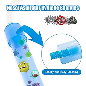 Esonto 200-Pack of Premium Nasal Aspirator Hygiene Sponges, Replacement for NoseFrida Nasal Aspirator Sponge, BPA, Phthalate & Latex Free (200 Count)… (200 Count)