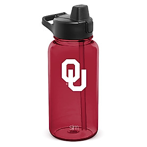 Simple Modern Officially Licensed Oklahoma Sooners BPA-Free Tritan Water Bottle with Simple Flip Silicone Straw Lid