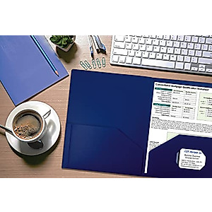 Better Office Products Poly 2 Pocket Folders Heavyweight, 36 Piece