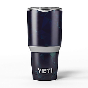 Design Skinz Blue Geometric V13 - Skin Decal Vinyl Wrap Kit Compatible with The Yeti Rambler Cooler Tumbler Cups