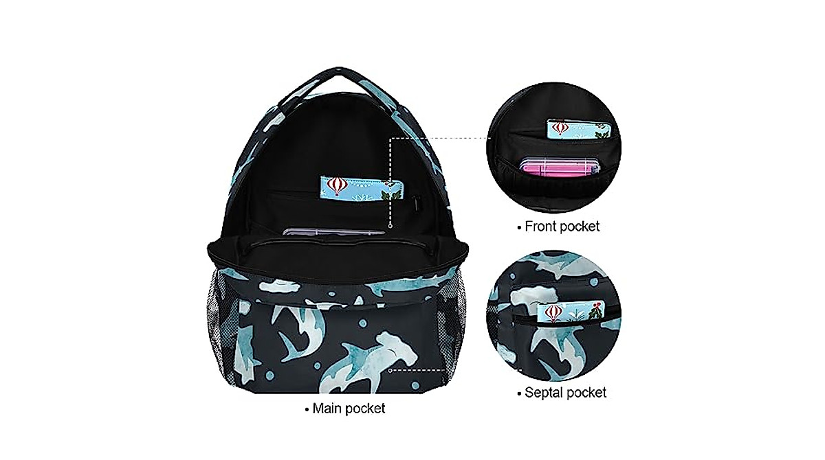 Hwasondy Hammerhead Shark 16" Backpack - Stylish & Durable