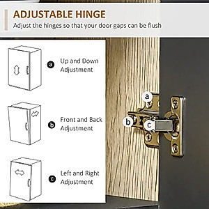 HOMCOM 67" Freestanding Buffet with Hutch, Kitchen Pantry Storage Cabinet with 3 Drawers, Cable Management, 4 Cubes, 2 Cabinets, Oak