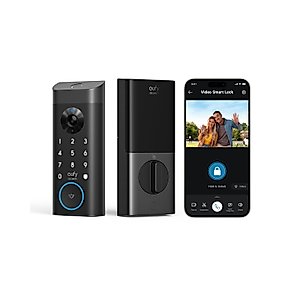 eufy Security Video Smart Lock E330, 3-in-1 Camera+Doorbell+Fingerprint Keyless Entry Door Lock, Smart Built-in Wi-Fi Deadbolt for Front Door, Auto Lock, App Remote Control, Easy Installation