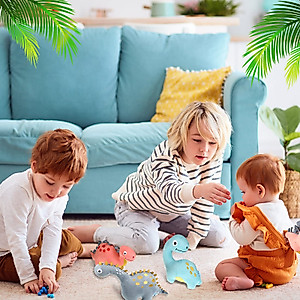 4 Packs Dinosaur Stuffed Animal Cute Dinosaur 9 Inch Dinosaur Plush Toys Adorable Soft Dinosaur Toy for Kids Baby Birthday Party Favors