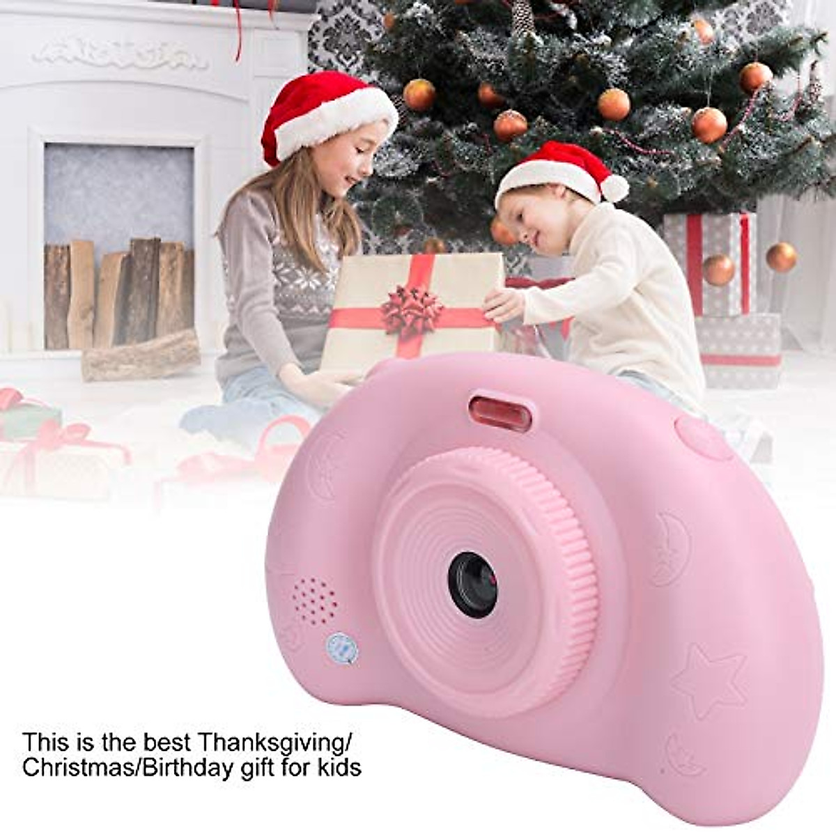 Children Camera, Good Partner LCD Kid Camera Multi‑Function with Joystick Design for Children for Catching(Pink)