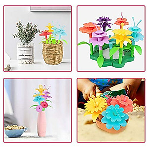 CENOVE Toddler Toys for 3 4 5 6 7 Year Old Girls and Boys,Flower Garden Building Toy with Carry Box, STEM Toys for Preschool Children Educational Activity