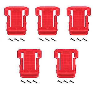 weqcter 5Packs Battery Holder for Milwaukee Battery Mount Dock Holder Fit for M18 48-11-1850 18V