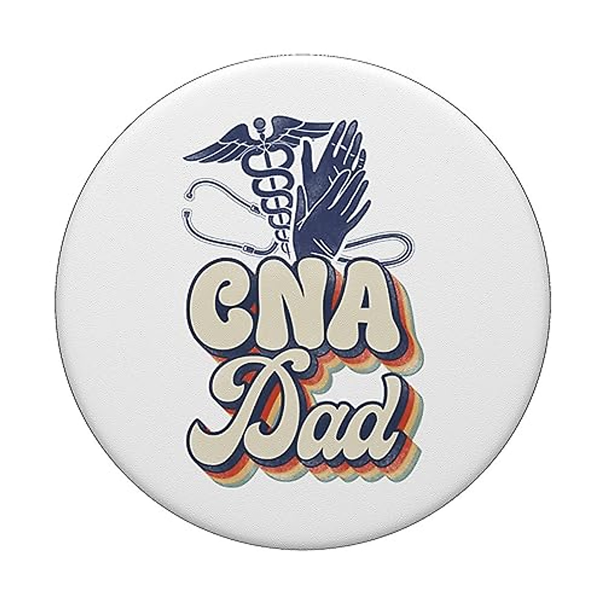 CNA Nurse Certified Nursing Assistant Retro Vintage Cna Dad PopSockets Standard PopGrip