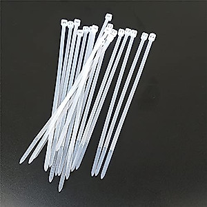 1000 pcs 4 inch Cable Zip Ties Heavy Duty, Premium Plastic Wire Ties with 18 LBS Tensile Strength, UV Resistant Cable Ties, Self-Locking White Nylon Tie Straps