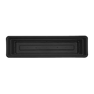 Bloem Dura Cotta Window Box Planter: 24" - Black - with Tray, Weatherproof Resin Box, Removable Tray for Indoor & Outdoor Use, Gardening, 3 Gallon Capacity