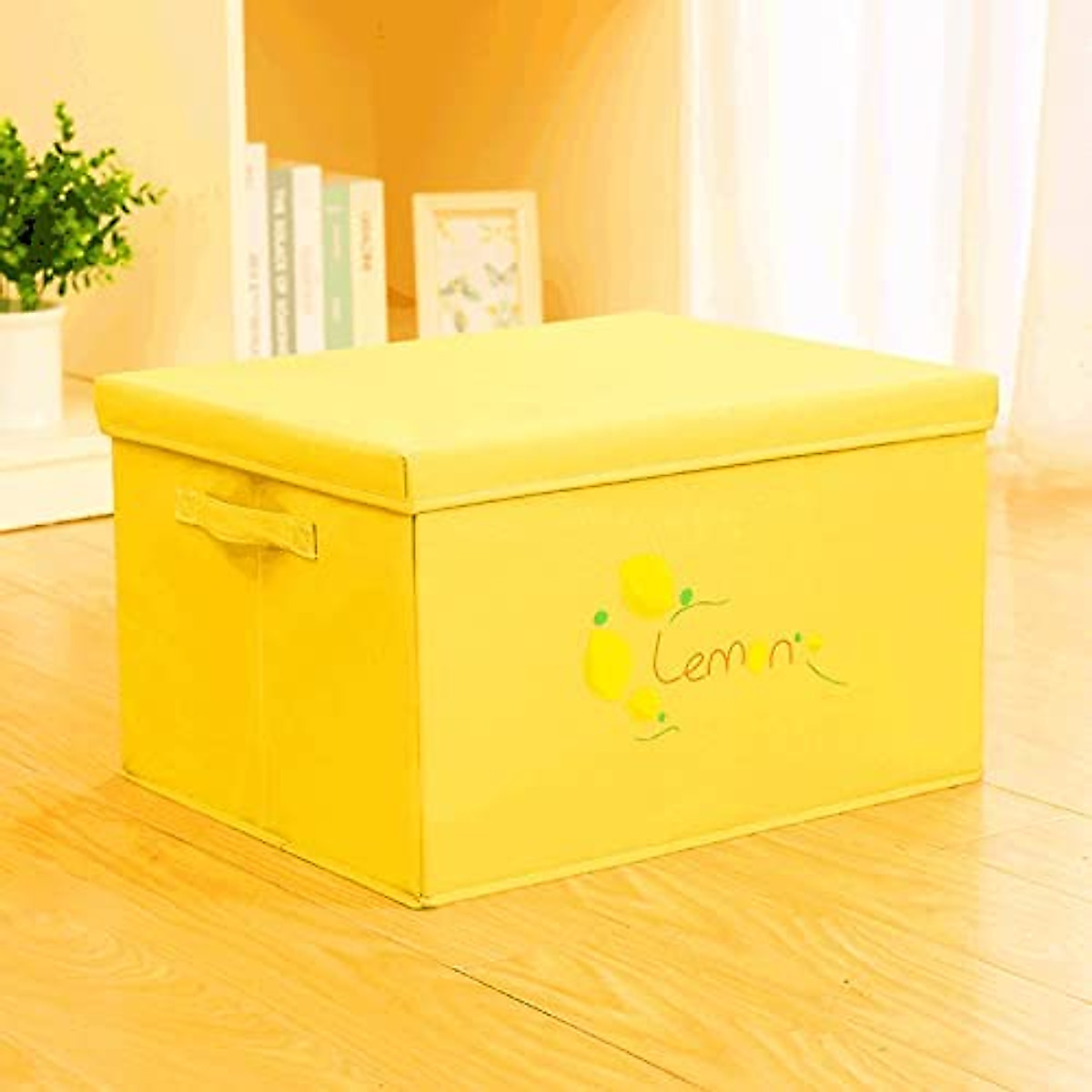 Purme Foldable Storage Bins,Pack of 3, Large Collapsible Cube Storage Boxes Organizer Containers Baskets with Reinforced Handle and Lid for Home Wardrobe Closet Bedroom