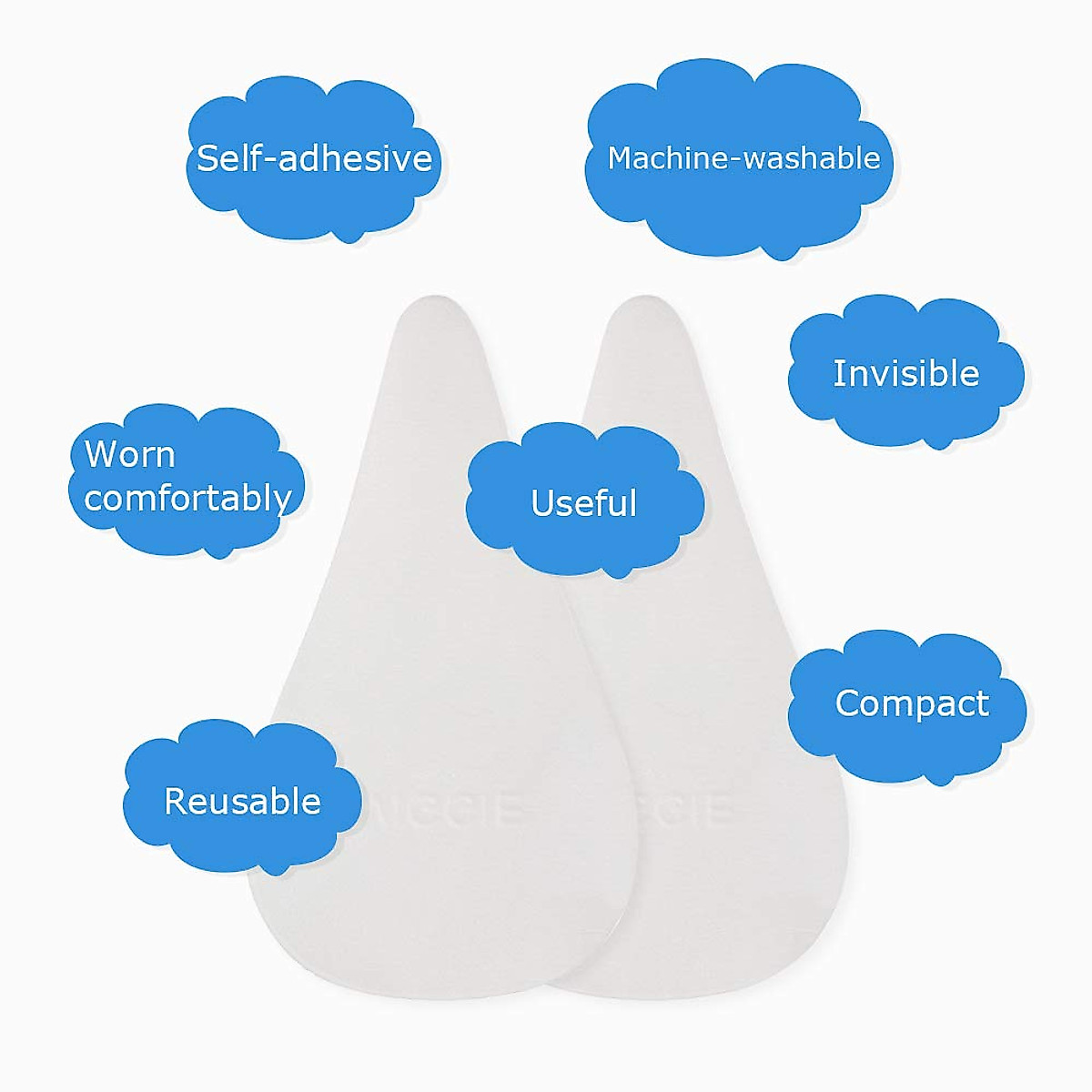 Fesjoy Camel Toe Concealer Reusable Traceless Invisible Adhesive Silicone for Women Leggings Swimwear Activewear