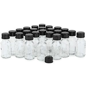 Vivaplex, 24, Clear, 15 ml Glass Bottles, with Lids