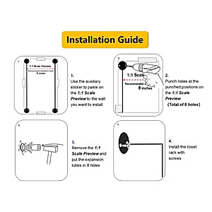 2 Set Towel Rack Holder, Wall Mounted Metal Towel Shelf with Hooks, Minimalist Design Storage Organizer for Towels, Washcloths, Hand Towels, Linens, Yoga Mat, Ideal for Bathroom, Spa, Salon Black