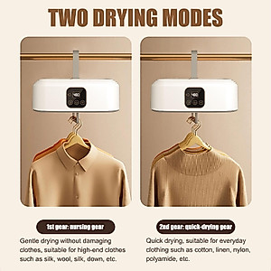 Portable Clothes Dryer, Convenient Compact Mini Laundry Dryers with Remote Control/Dryer Bag/1-8 Hours Timing/2-Speed Adjustment,Foldable Small Electric Dryer Machine, for Travel, Apartment, RV, Dorm