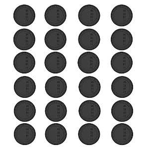 XccMe Rubber bottoms for sublimation tumblers,24 PACK Protective AntiSlip Silicone Bottom with 3M Adhesive for Wine Tumblers,Skinny Tumblers,Mason Jars 12oz/15oz/17oz/20oz/30oz Black (58mm)