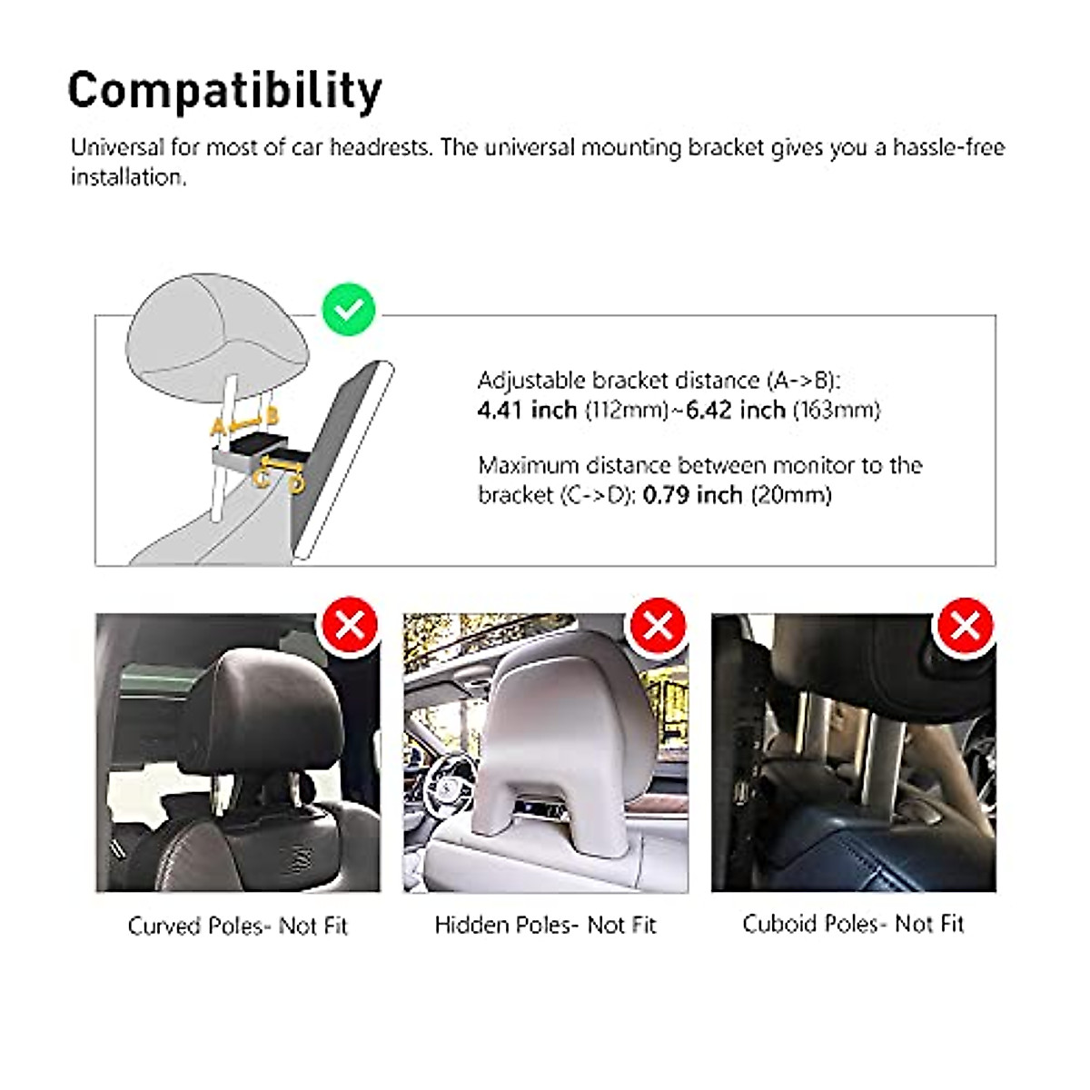 XTRONS Dual Car DVD Players 10.1 Inch Grade-A TFT Screen Portable Car Headrest CD Player with 2 New White Wireless IR Headphones Support HDMI Input, USB SD, AV in & Out, Region Free, 32 Bit Games