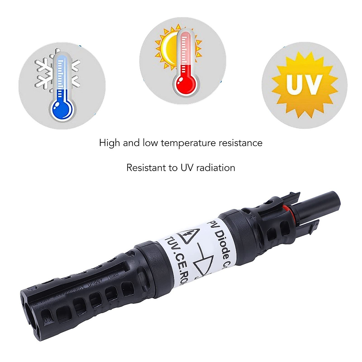 Solar PV Connector IP67 Waterproof Dustproof High Temperature Resistance, DC1500V for Photovoltaic Panels (7A)