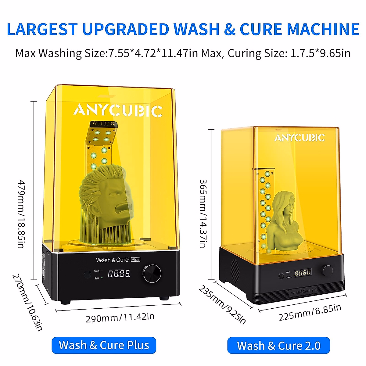 ANYCUBIC Photon Mono X 6K Resin 3D Printer and ANYCUBIC Wash and Cure Plus, Resin 3D Printer Bundle