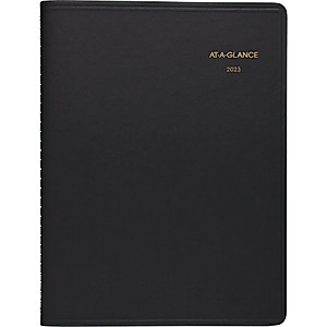 AT-A-GLANCE 2023 Monthly Planner, 9" x 11", Large, 15 Months, Black (7026005)