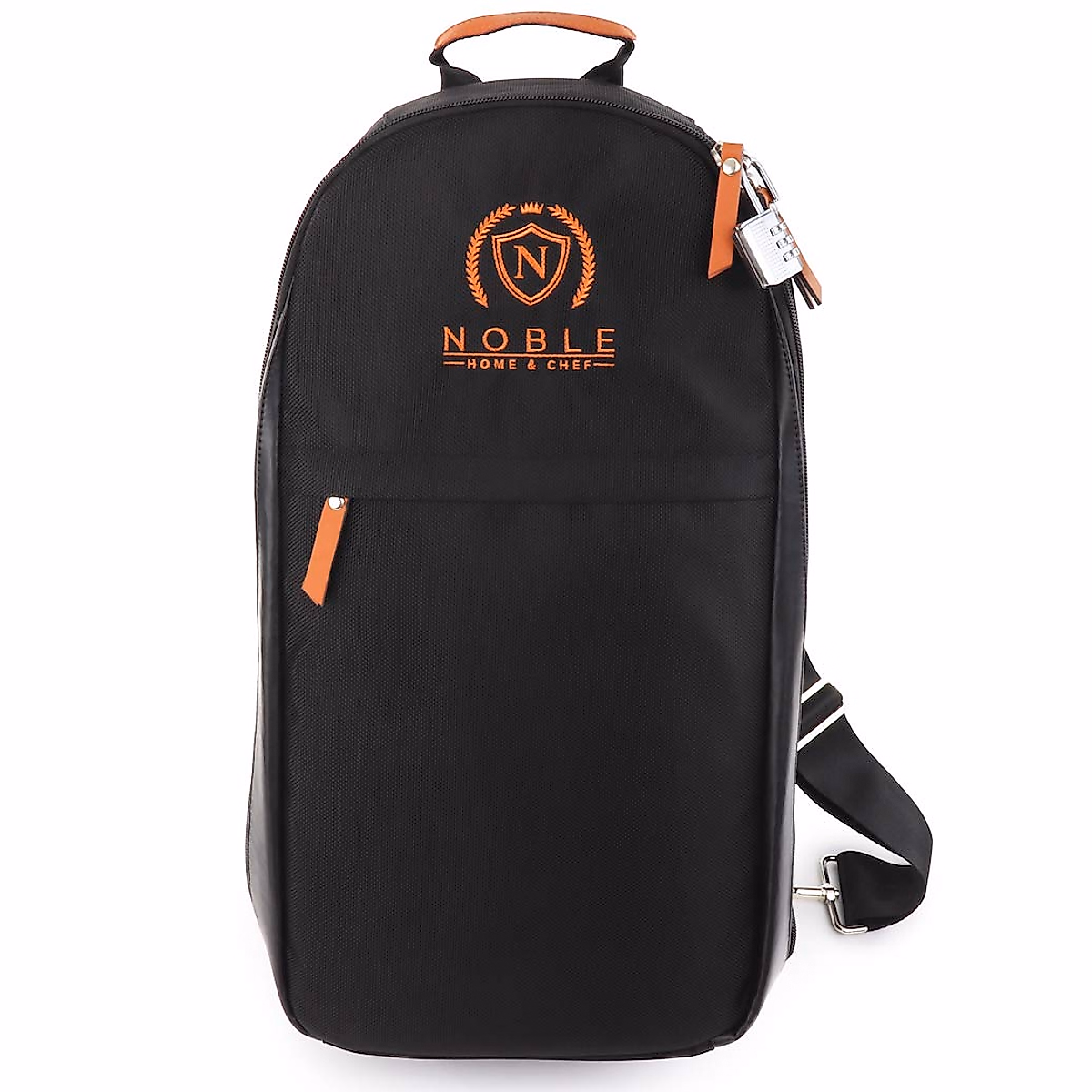 Chef Knife Bag (21+ Slots) is Padded, Includes a Padlock, Holds 21 Knives PLUS Your Knife Steel, a Zipped Tool Pouch, and More! Our Professional Line Knife Carrier Includes Name Card Holder (Bag Only)