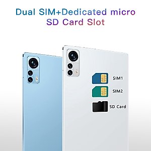 10.1 Inch Tablet with 8G RAM 256G ROM Octa Core Processor 6000mAh Battery, 8 Plus 20Mp Dual Camera and Dual Speakers, BT5.0 Support, WiFi and GPS, Mobile Calling(USA)