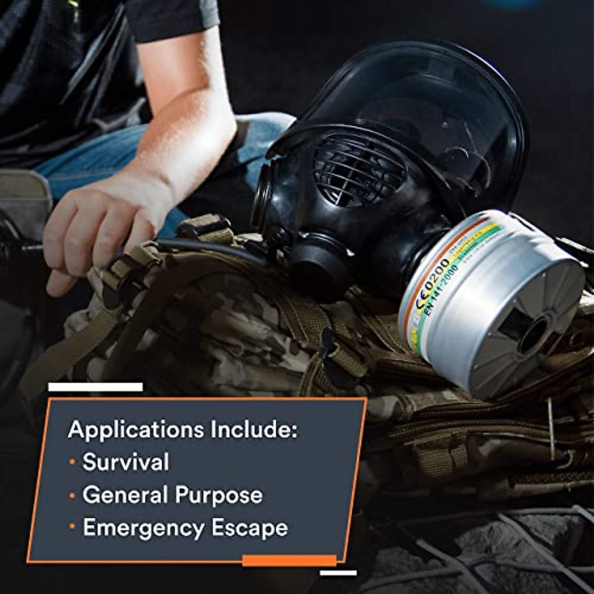 MIRA SAFETY M Certified CBRN Full Face Gas Mask Reusable Respirator Professional Grade (CM-6M Mask WITH Drinking System), 2 Piece Set