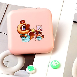UFOPETIE Card Case for Nintendo Switch Game Card,Compatible with Nintendo Switch Case Animal Crossing Theme,Game Case for Animal Crossing Cards,for Switch Accessories-Thumb Grip 2PCS-Caught Butterfly