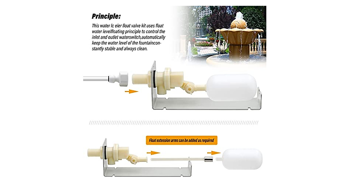 Auto Fill Water Level Kit for Fountains & Aquariums