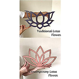 Lotus Flower - Traditional - 12", 17" or 23" wide - Metal Wall Art - Choose your Patina Color and Choose from a Variety of Zen, Yoga and Buddhist Symbols