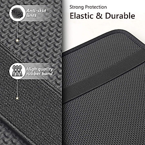 YR Vehicle Center Console Armrest Cover Pad, Universal Fit Soft Comfort Center Console Armrest Cushion for Car, Stylish Pattern Design Car Armrest Cover, White Flower